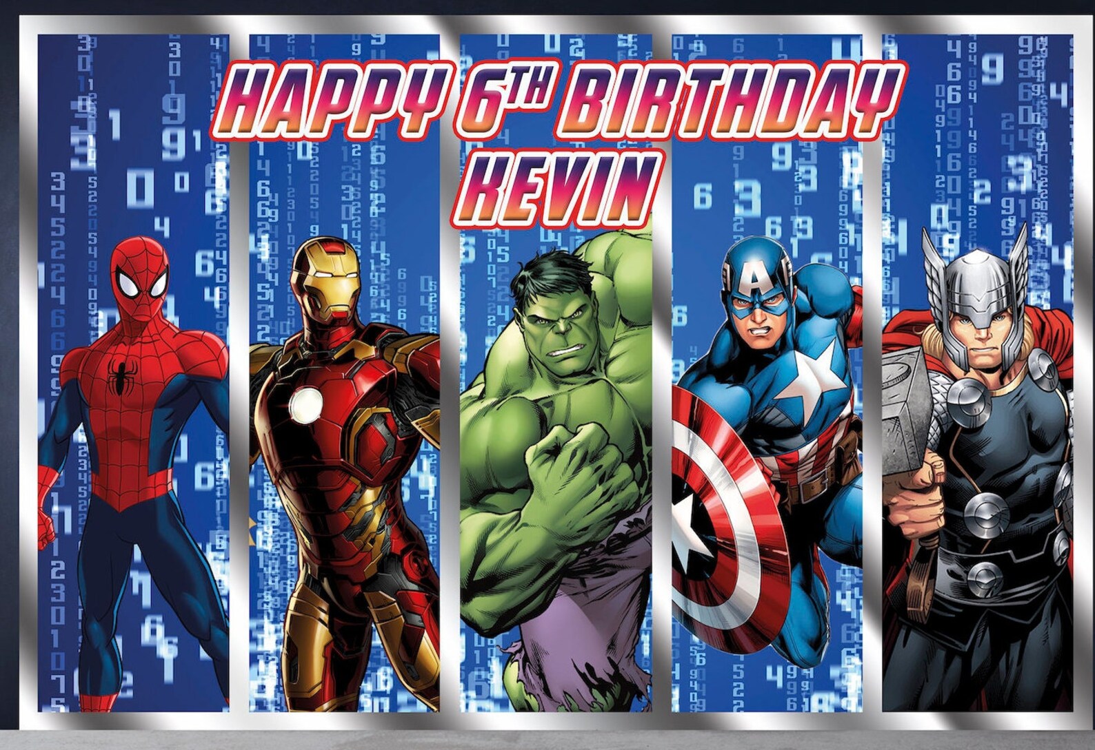 Avengers Birthday Backdropsuperhero Digital Backdropavengers - Etsy
