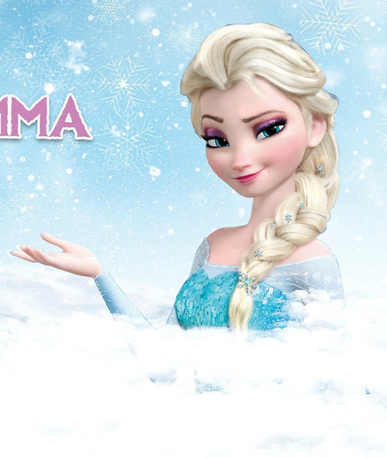 Elsa Frozen Birthday Backdropelsa Birthday Bannerbirthday | Etsy