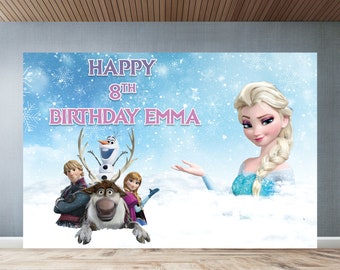 Elsa Birthday Banner - Etsy