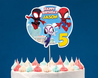 Printable Spidey and His Amazing Friends Cake Topper - Etsy