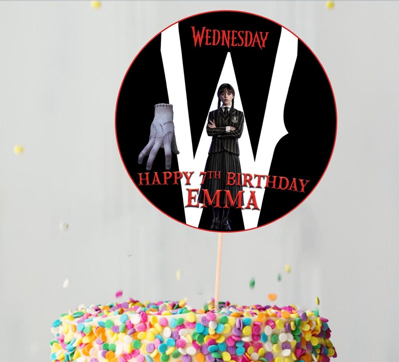 Wednesday Addams Printable Cake Topper Wednesday Addams - Etsy