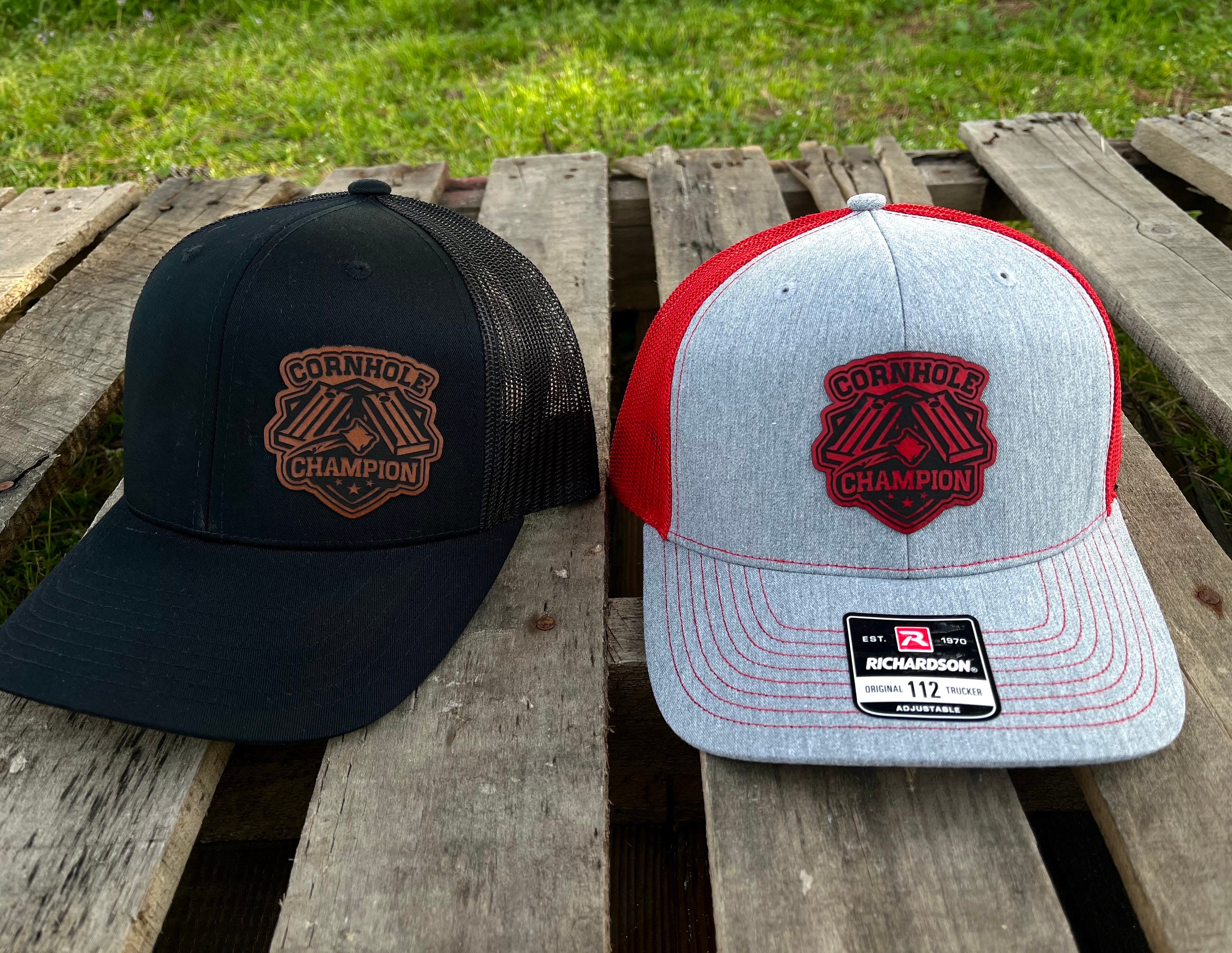 Cornhole Hat Cornhole Board Trophy Patch Hat Leather Hat Patch Hats ...