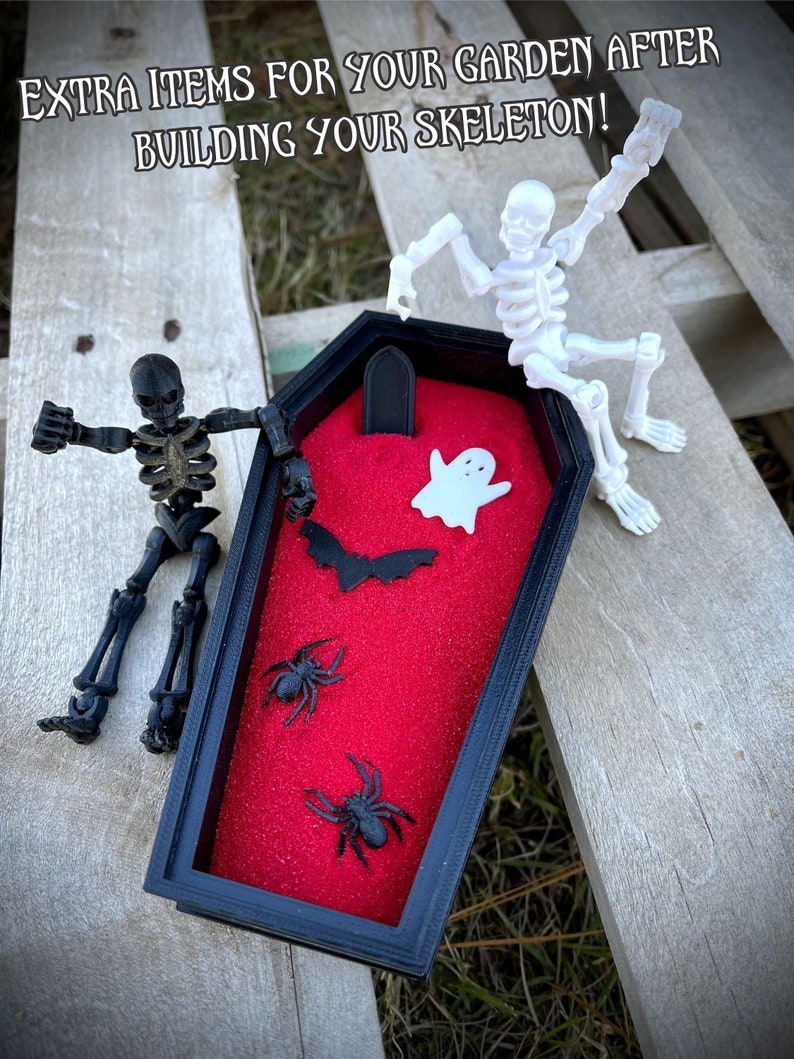 Coffin Zen Garden With Buildable Skeleton Gothic Decor Zen - Etsy