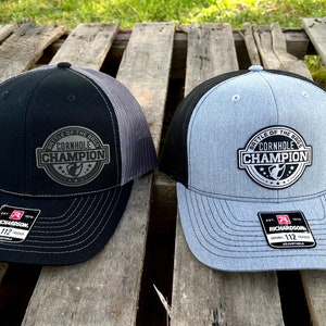 Cornhole Hat Cornhole Board Trophy Patch Hat Leather Hat Patch Hats ...