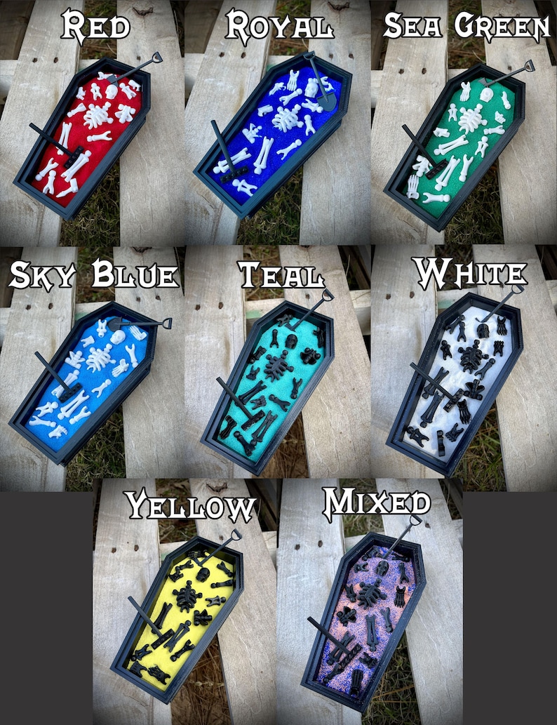 Coffin Zen Garden With Buildable Skeleton Gothic Decor Zen - Etsy