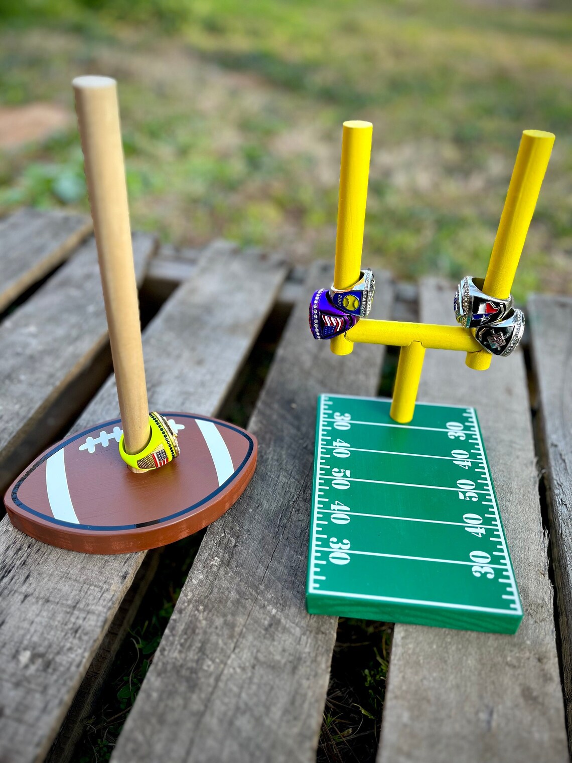 Football Ring Display Football Ring Holder Trophy Ring Display Custom ...