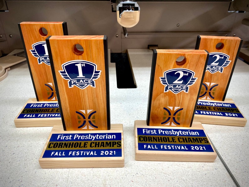 Cornhole Board Trophies Cornhole Tournament Trophies Corn Hole - Etsy