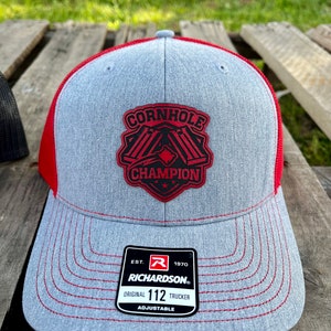 Cornhole Hat Cornhole Board Trophy Patch Hat Leather Hat Patch Hats ...