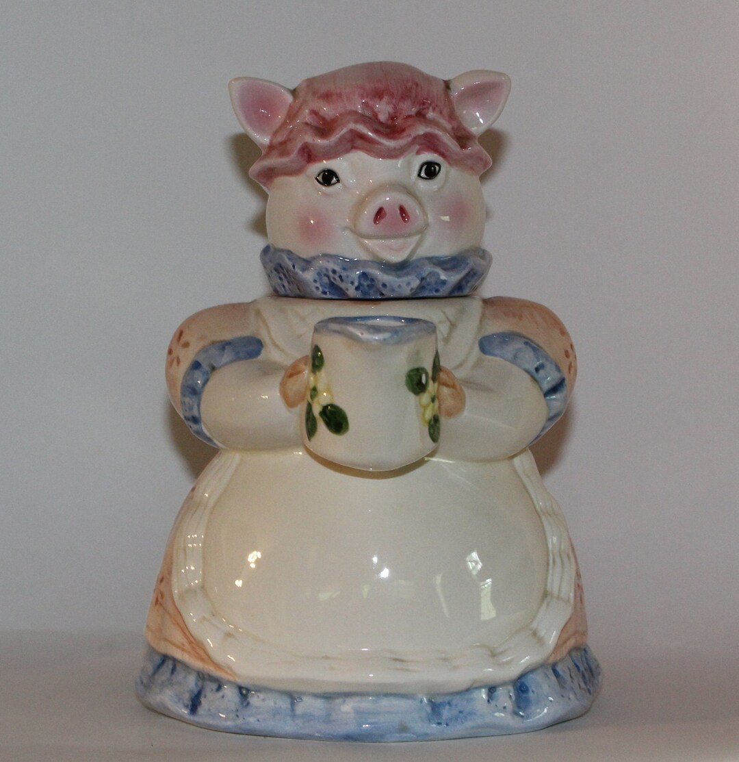 Vintage Victorian Pig Ceramic Teapot - Etsy
