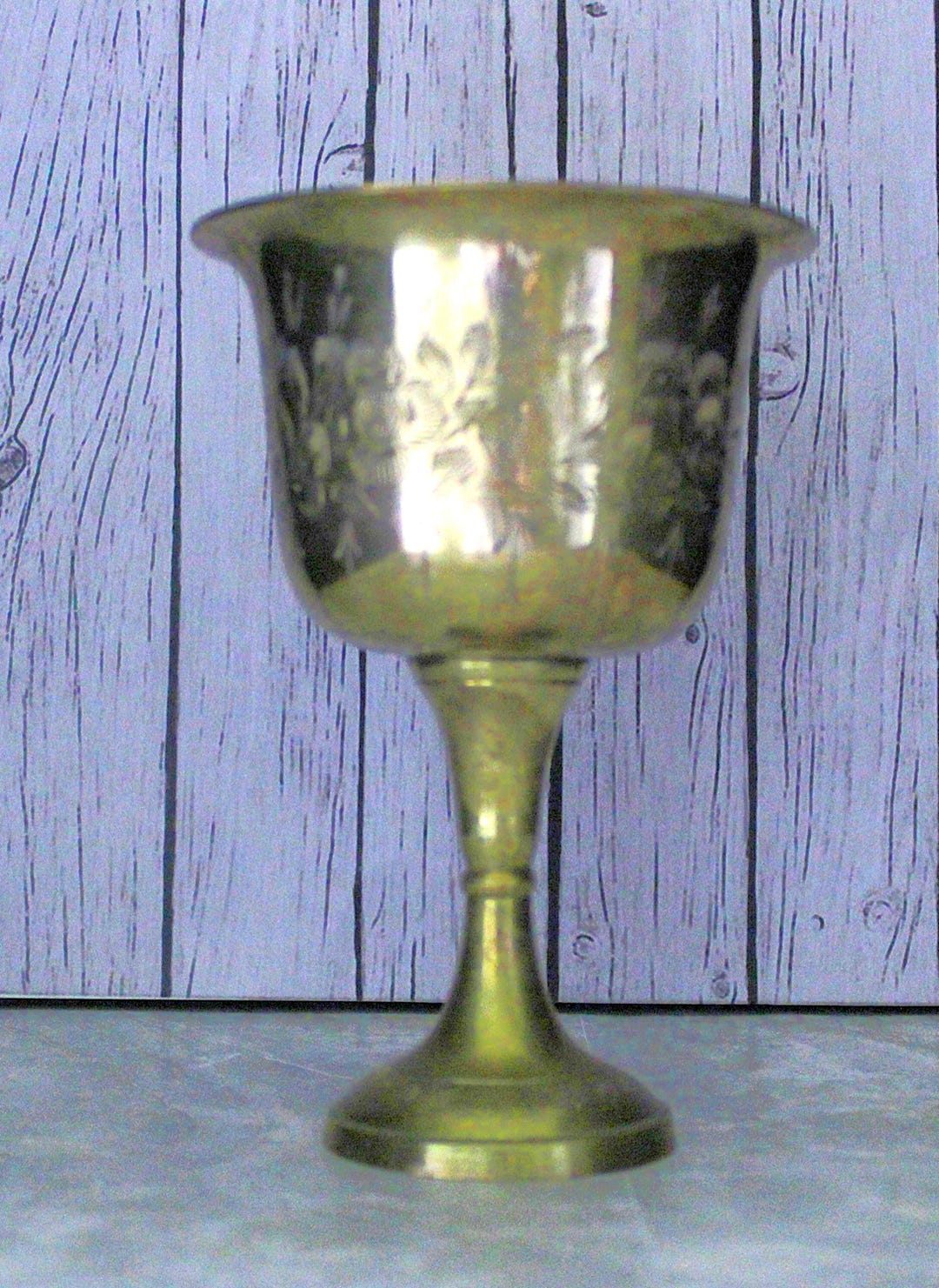 Etched Brass Goblet Chalice -ritual or Display Piece - Etsy