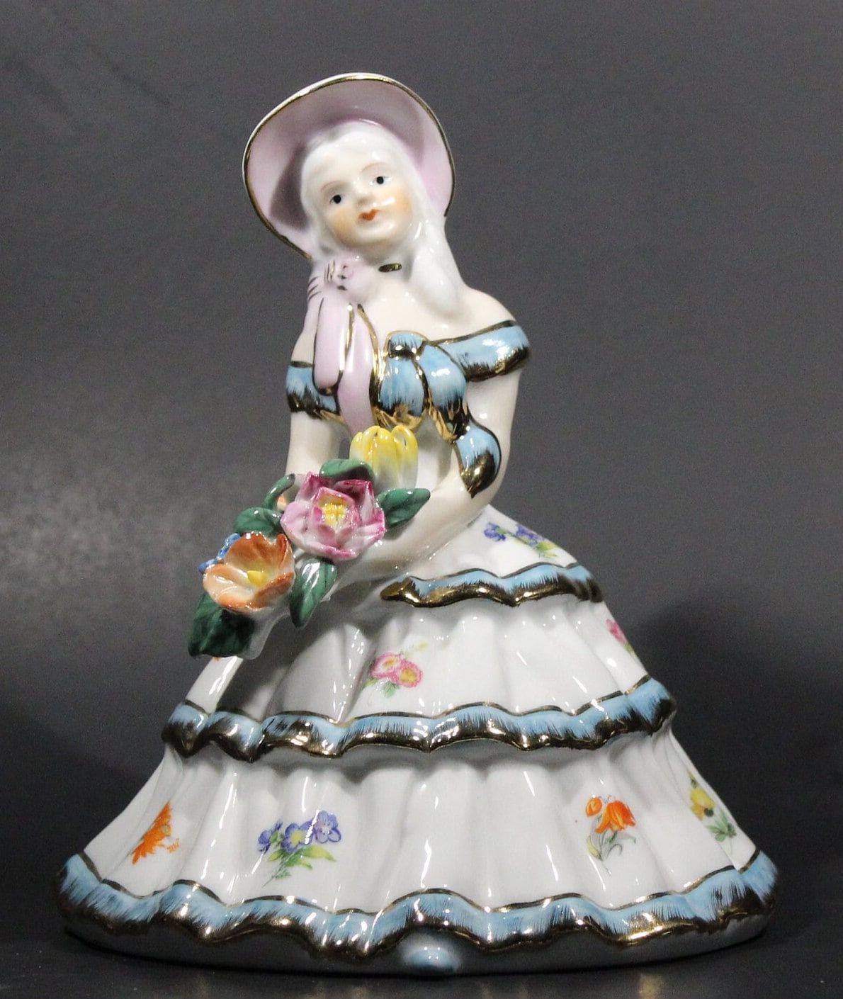 Glazed Porcelain Victorian Lady Figurine - Etsy