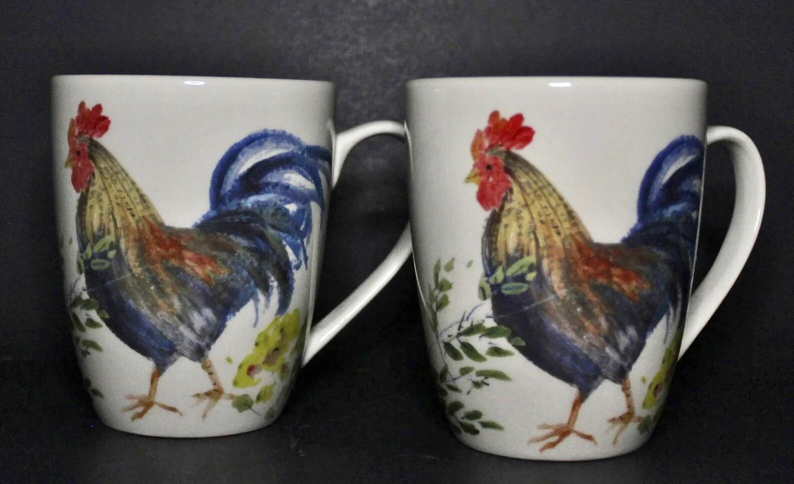 Paula Deen Garden Rooster Mugs set of 4 - Etsy