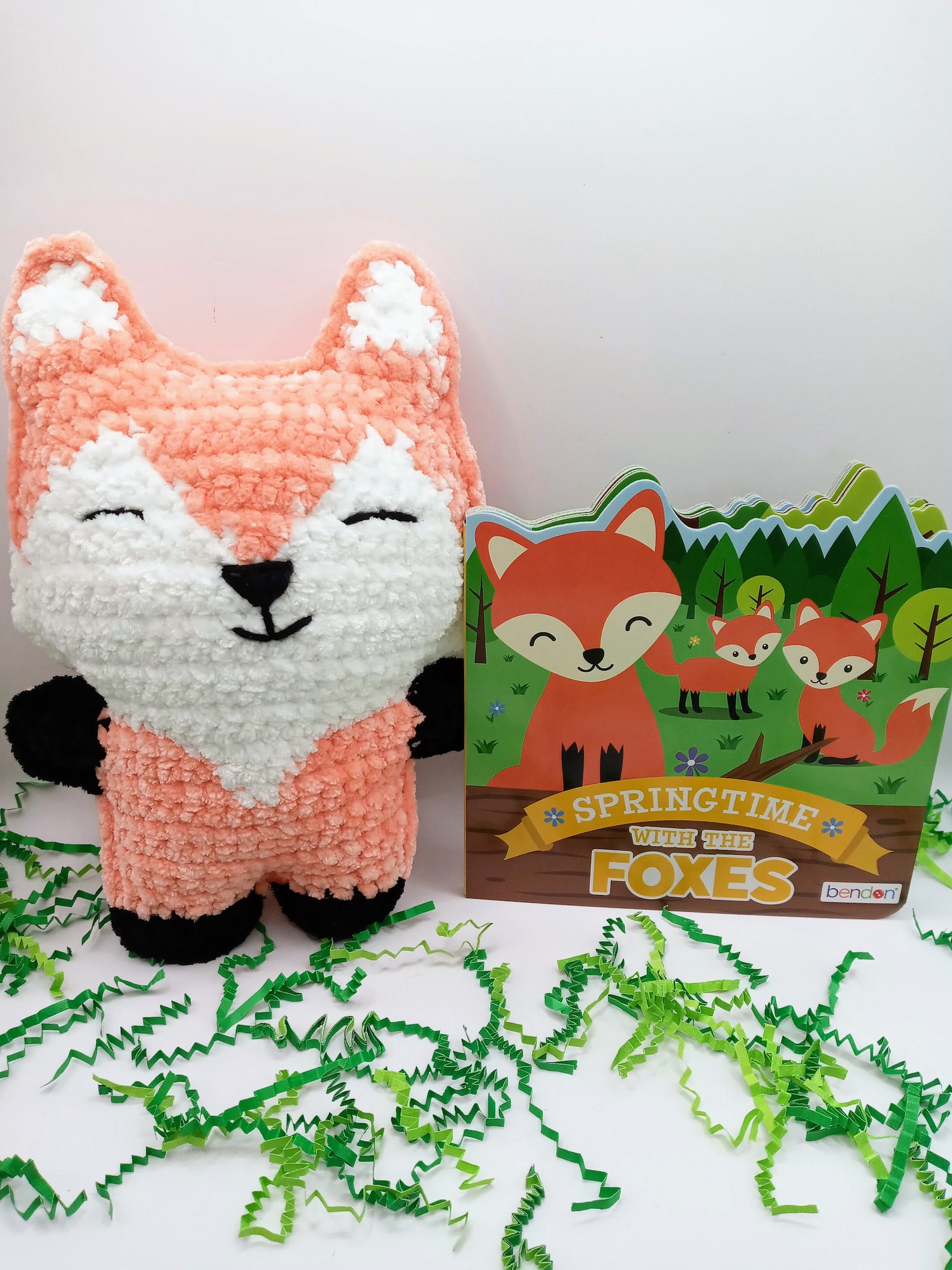 Children's Book and Toy Set With Stuffed Animal - Crochet Fox Plushie ...