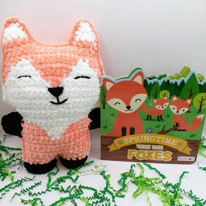 Children's Book and Toy Set With Stuffed Animal - Crochet Fox Plushie ...