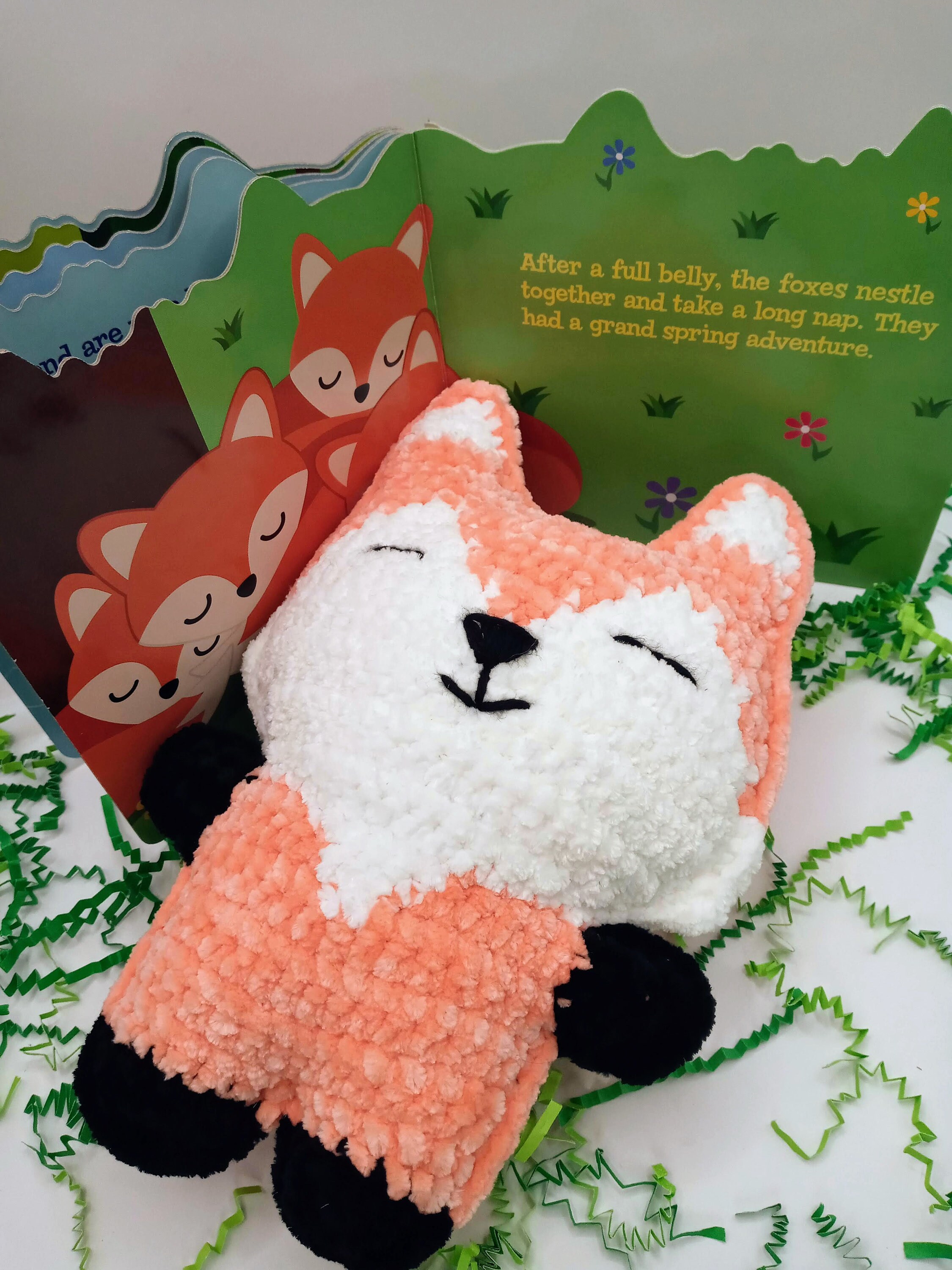 Children's Book and Toy Set With Stuffed Animal - Crochet Fox Plushie ...