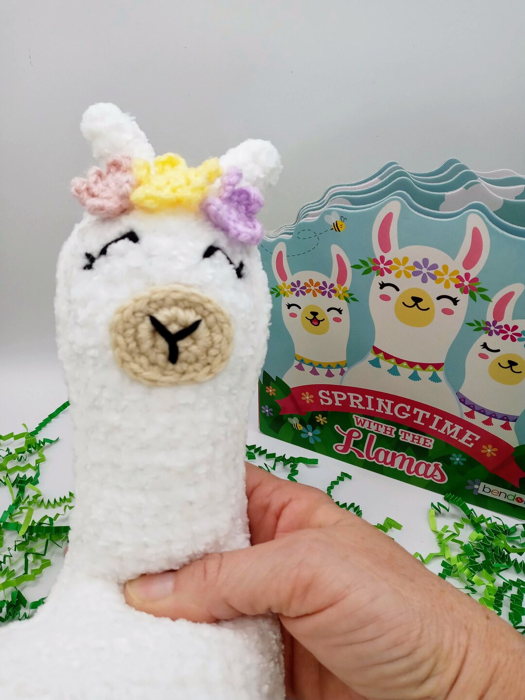 Crochet Llama Plush With Book – Springtime With the Llamas Storytime ...