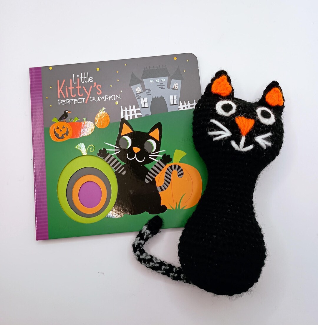 Halloween Children's Book and Toy Set - Stuffed Animal - Black Cat ...