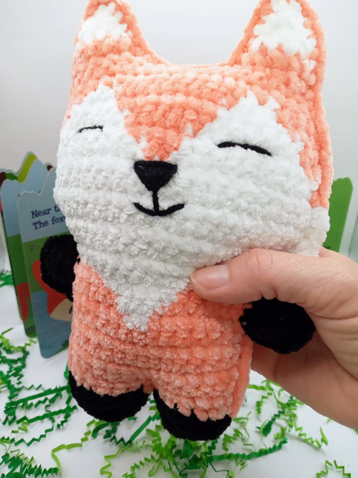 Children's Book and Toy Set With Stuffed Animal - Crochet Fox Plushie ...