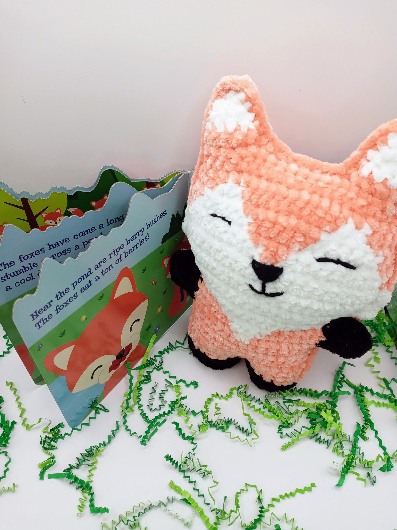 Children's Book and Toy Set With Stuffed Animal - Crochet Fox Plushie ...