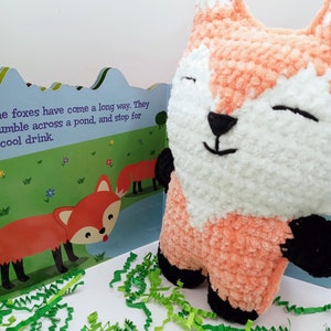 Children's Book and Toy Set With Stuffed Animal - Crochet Fox Plushie ...