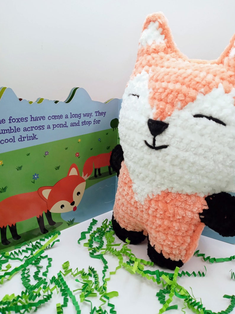 Children's Book and Toy Set With Stuffed Animal - Crochet Fox Plushie ...