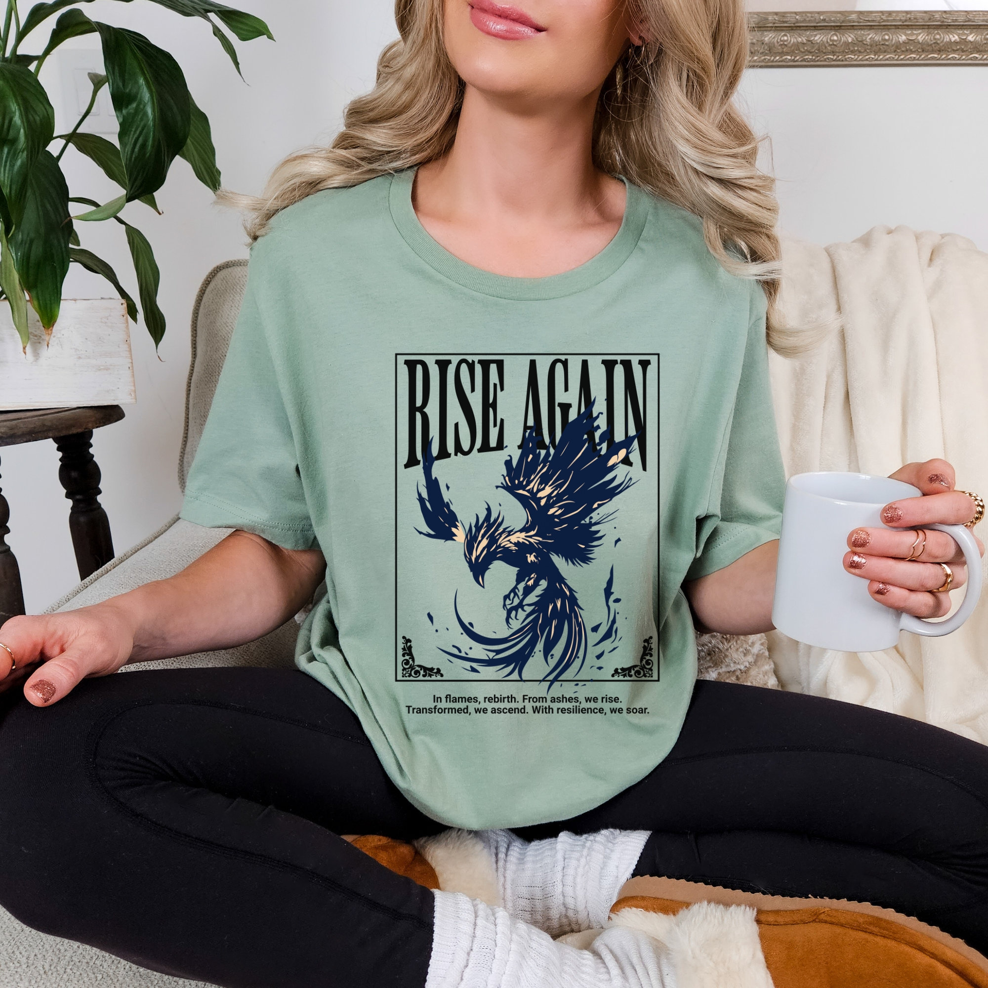 Retro Phoenix Tee, Rise Again T-shirt, Vintage Phoenix Rising Shirt ...