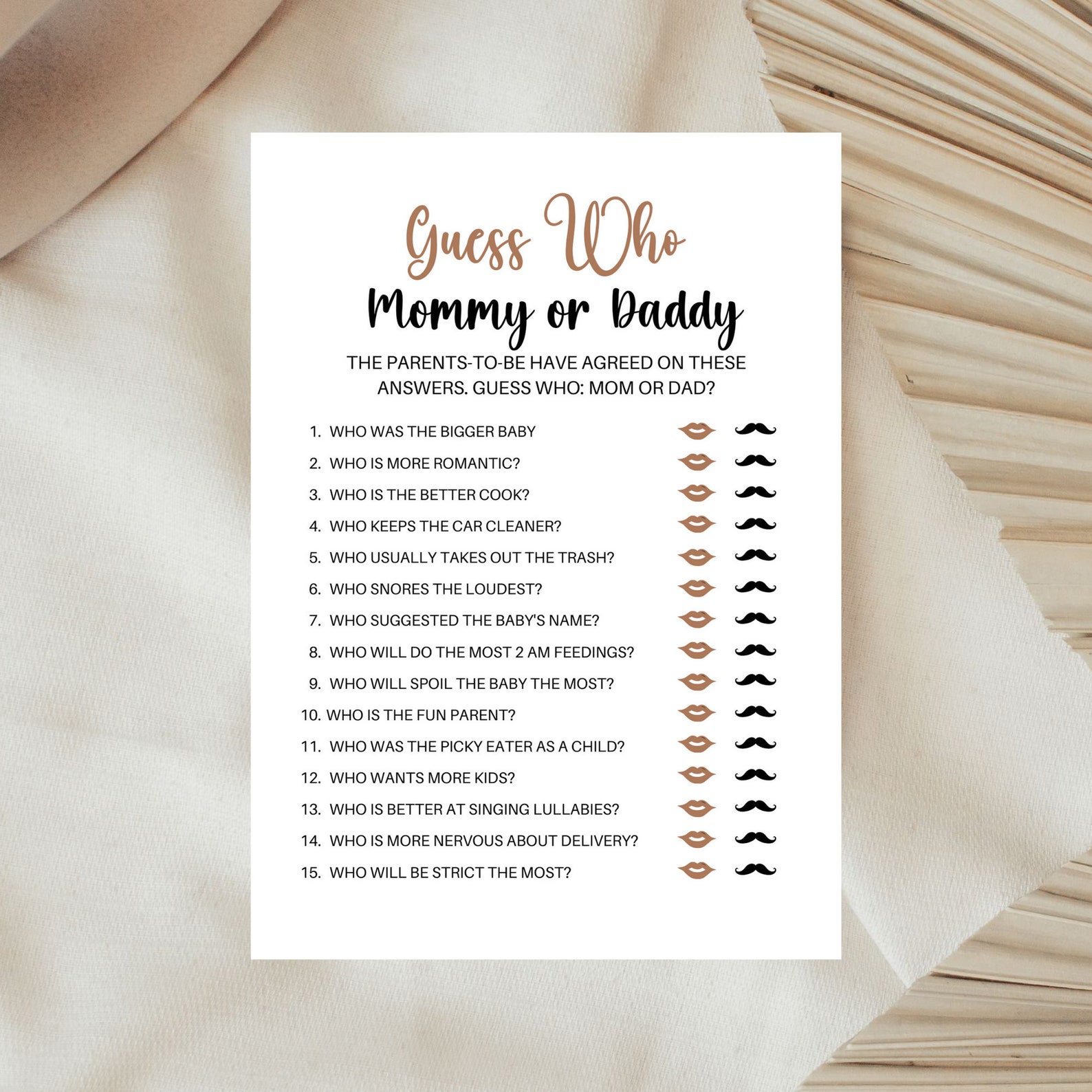 Guess Who Baby Game, Mom or Dad, Mommy or Daddy Guess Who Baby Game ...