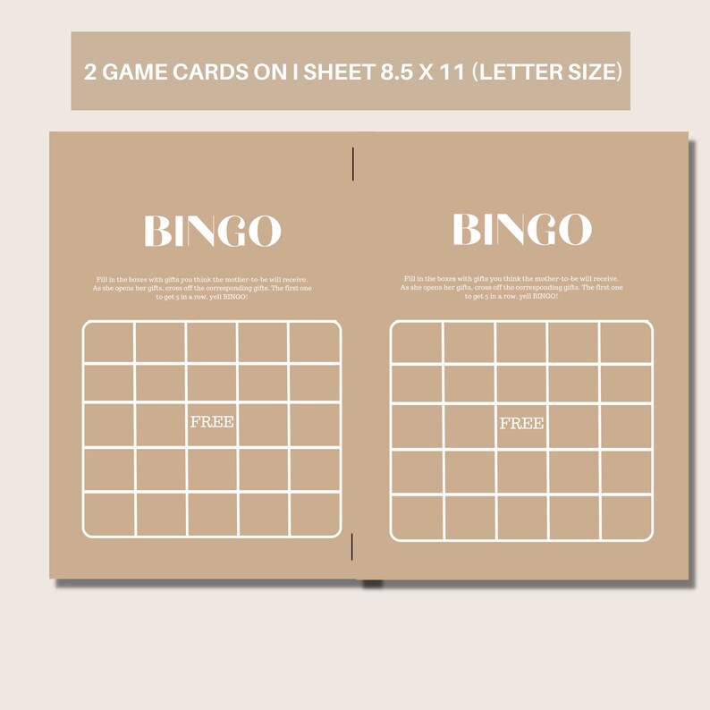 Beige Baby Shower Games Bundle Printable Beige Baby Shower - Etsy