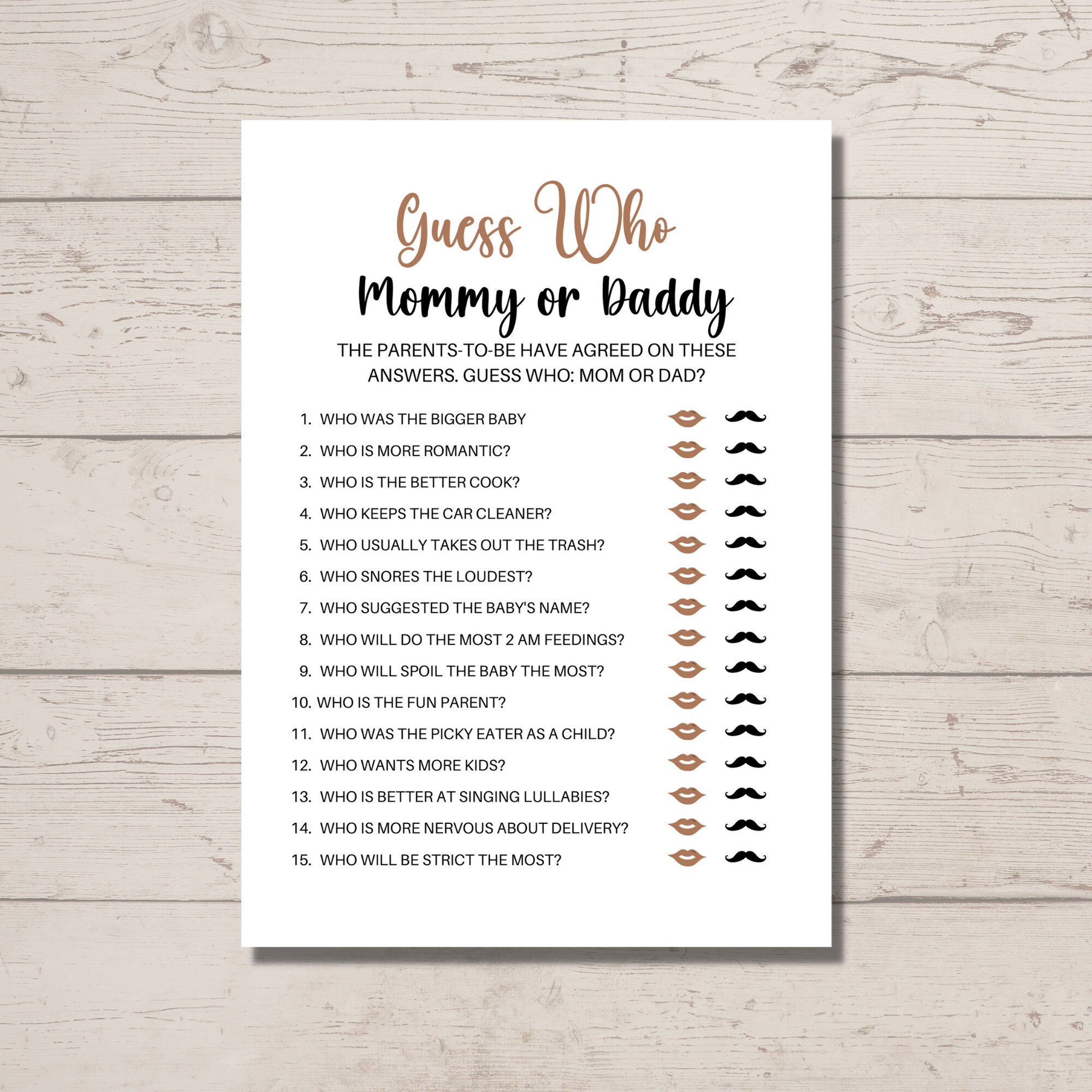 Guess Who Baby Game, Mom or Dad, Mommy or Daddy Guess Who Baby Game ...