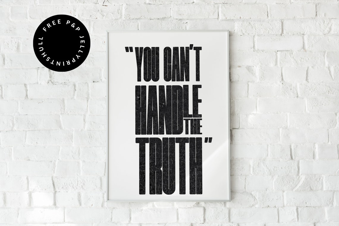A Few Good Men You can't handle the truth wall art print | Etsy