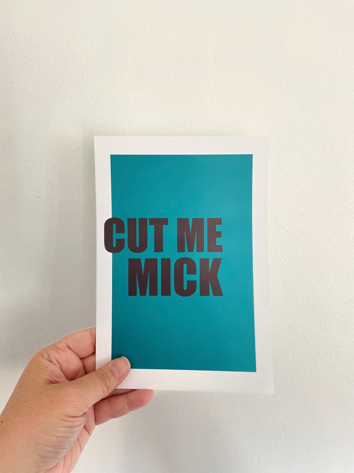 Rocky Balboa cut me mick wall art print man cave decor | Etsy