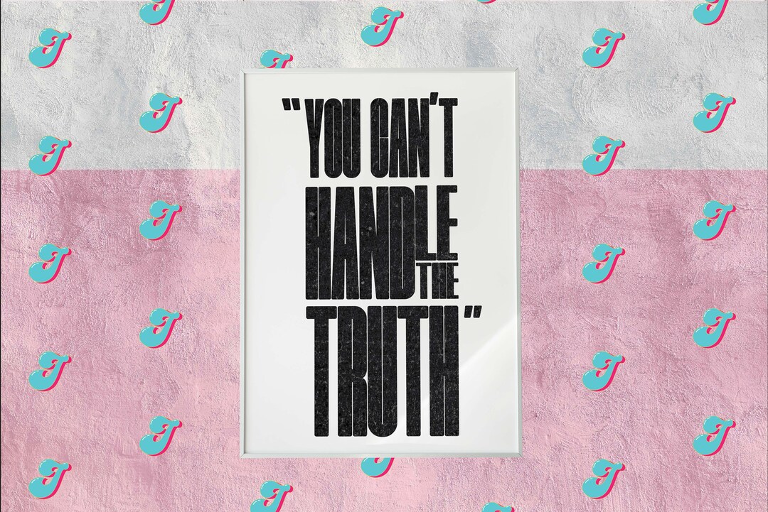 A Few Good Men You Can't Handle the Truth Wall Art Print, Classic Cult ...