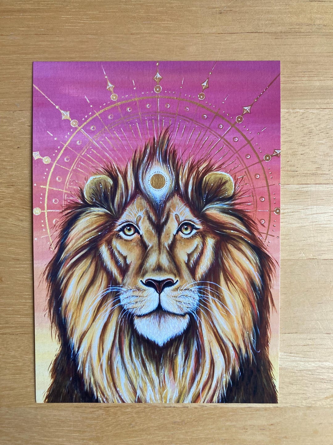 The Lion Messenger Card - Etsy