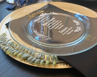 Wedding Reception Plate Menu - Etsy