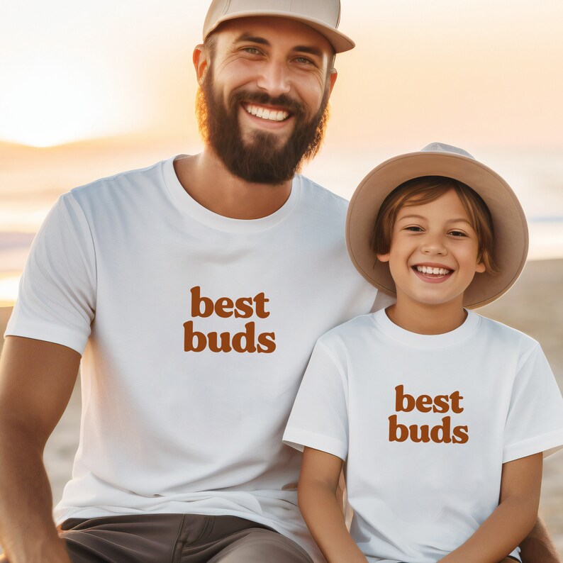 Best Buds Matching Tshirts First Father's Day Shirt New Dad Gift ...