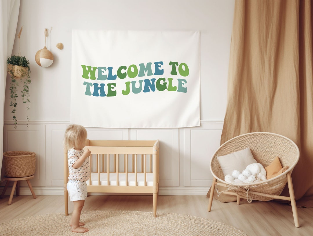 Welcome to the Jungle Playroom Wall Decor Playroom Banner Boho Nursery ...