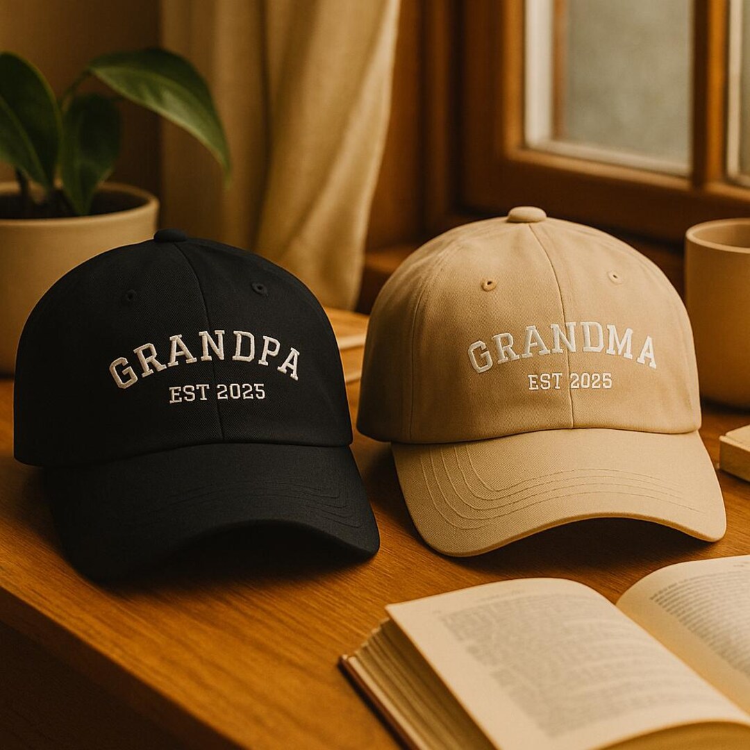 Custom Embroidered Hat Grandma Grandpa Gift for New Grandma Gift ...