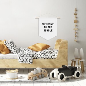 Welcome to the Jungle Pennant Flag Wall Art Banner Modern Playroom ...
