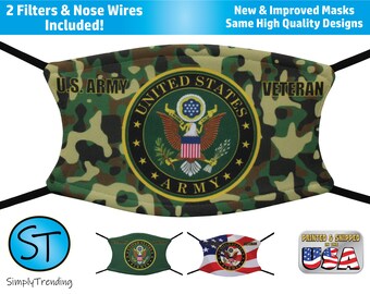 Army Veteran Face Mask | Etsy