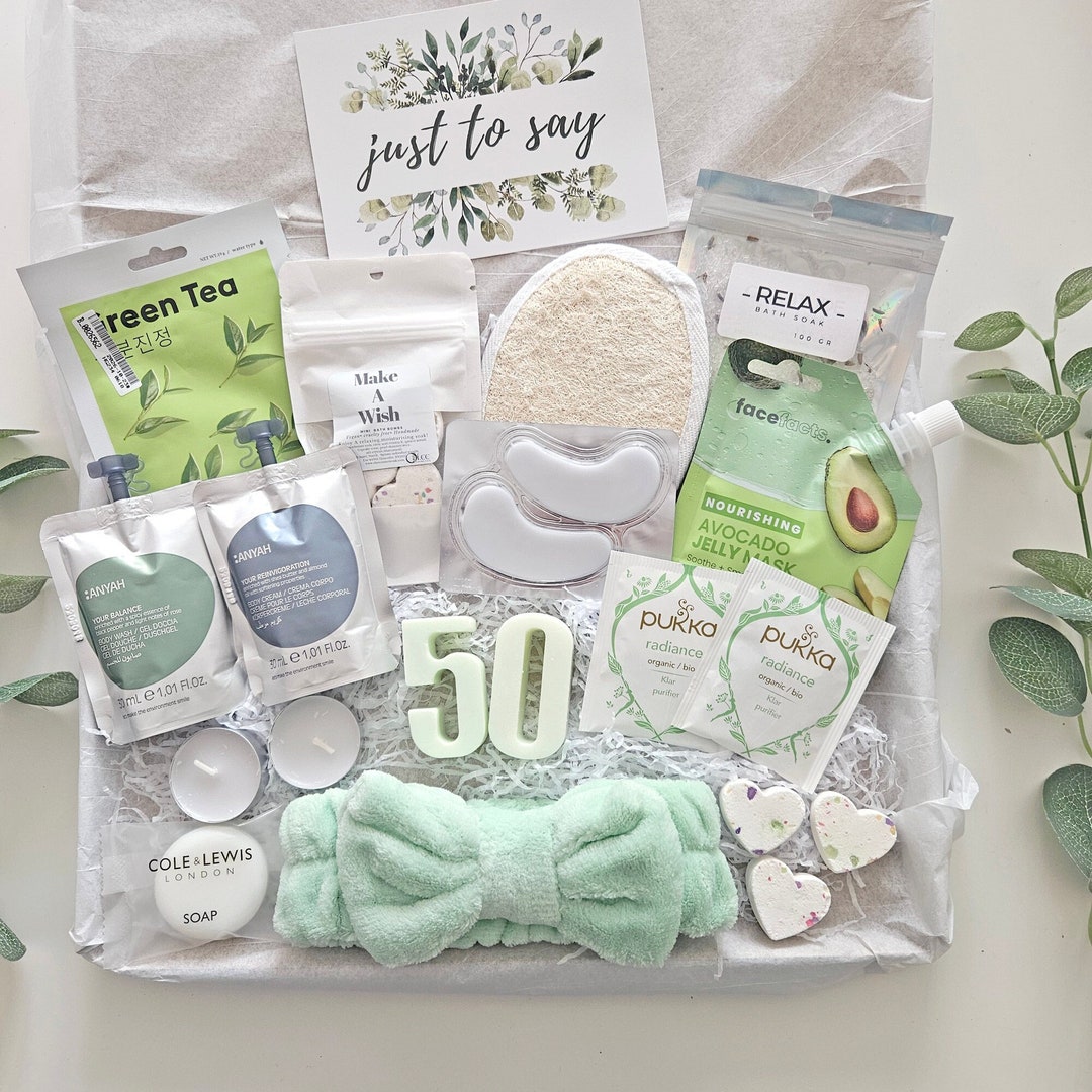 50TH BIRTHDAY Pamper Hamper, Happy Birthday Box, Pamper Gift Box for ...