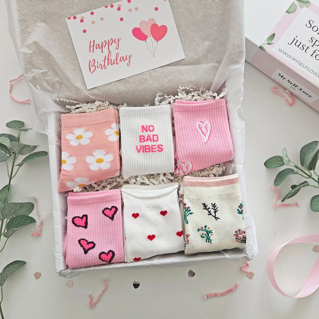 LADIES SOCKS GIFT Box, Socks in a Box, Socks Gift Set for Her, Birthday ...