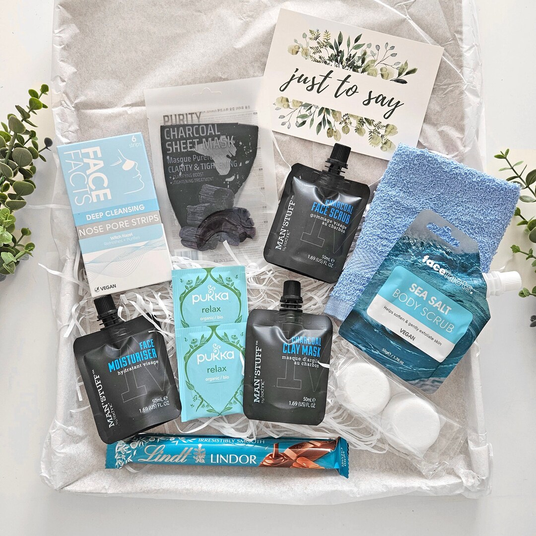 MENS SPA BOX Spa Box for Him, Birthday Pamper Hamper Gift for Boyfriend ...