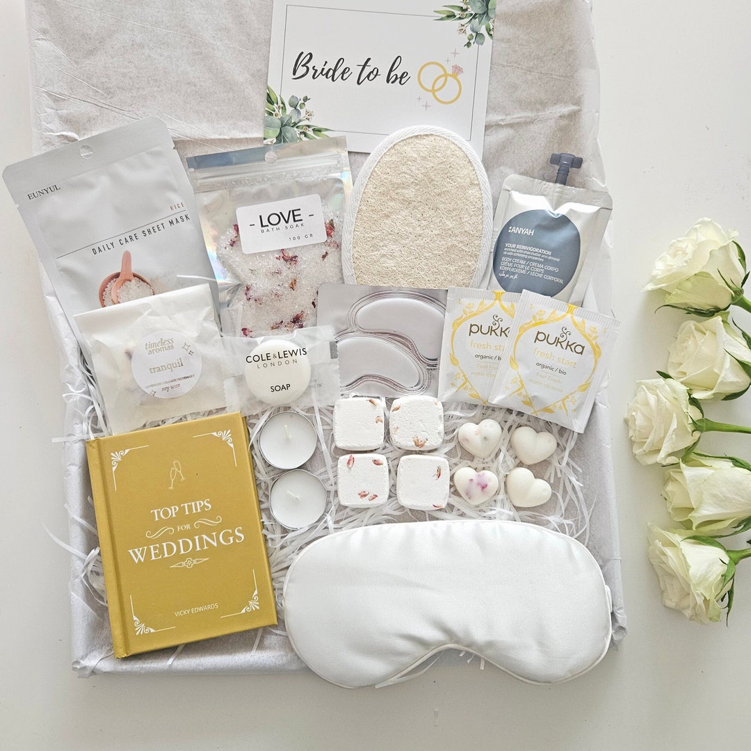 PRE WEDDING Spa Gift Box for Bride, Luxury Wedding Pamper Hamper Gift ...