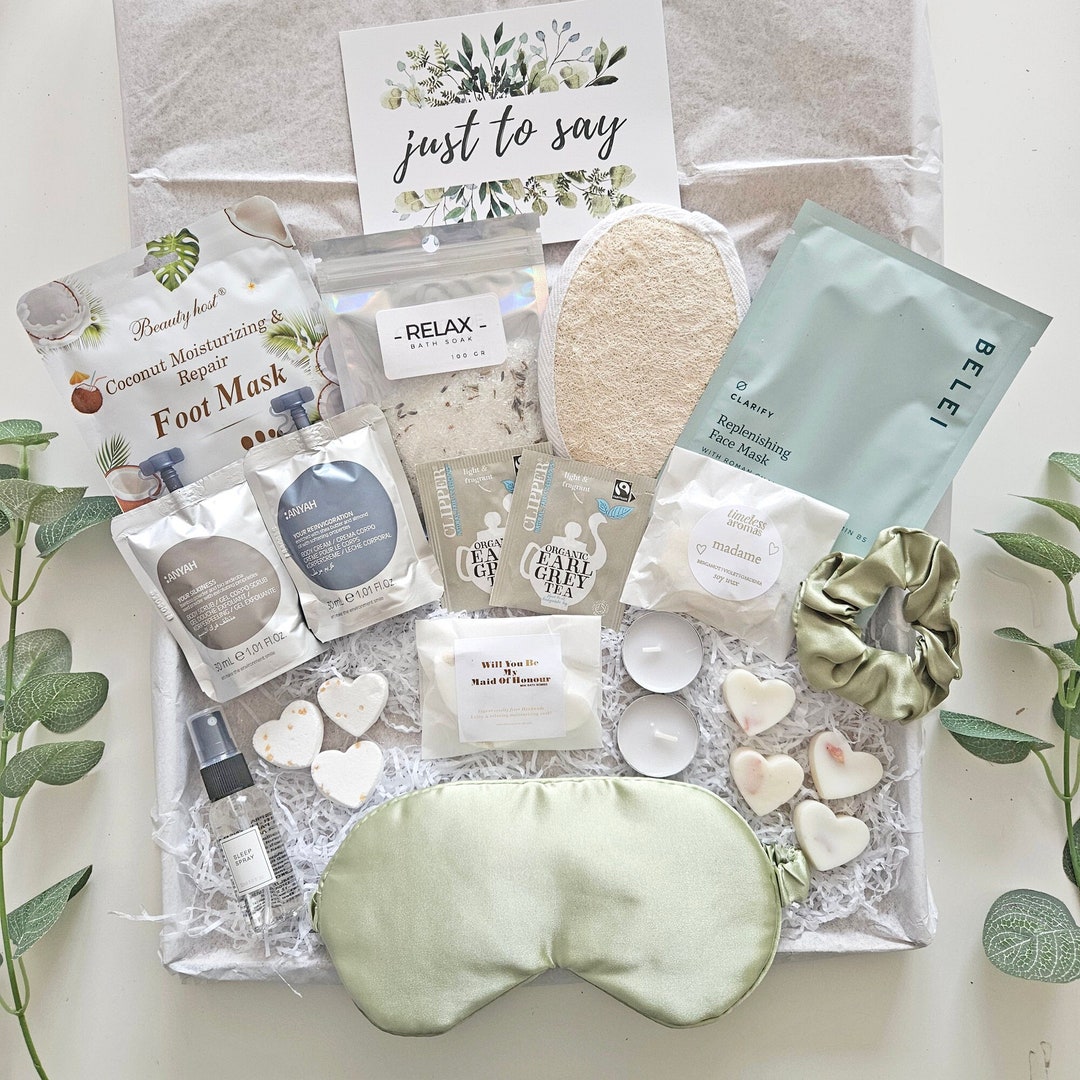 MAID OF HONOR Proposal Box, Spa Gift Box for Maid of Honor, Pamper Gift ...