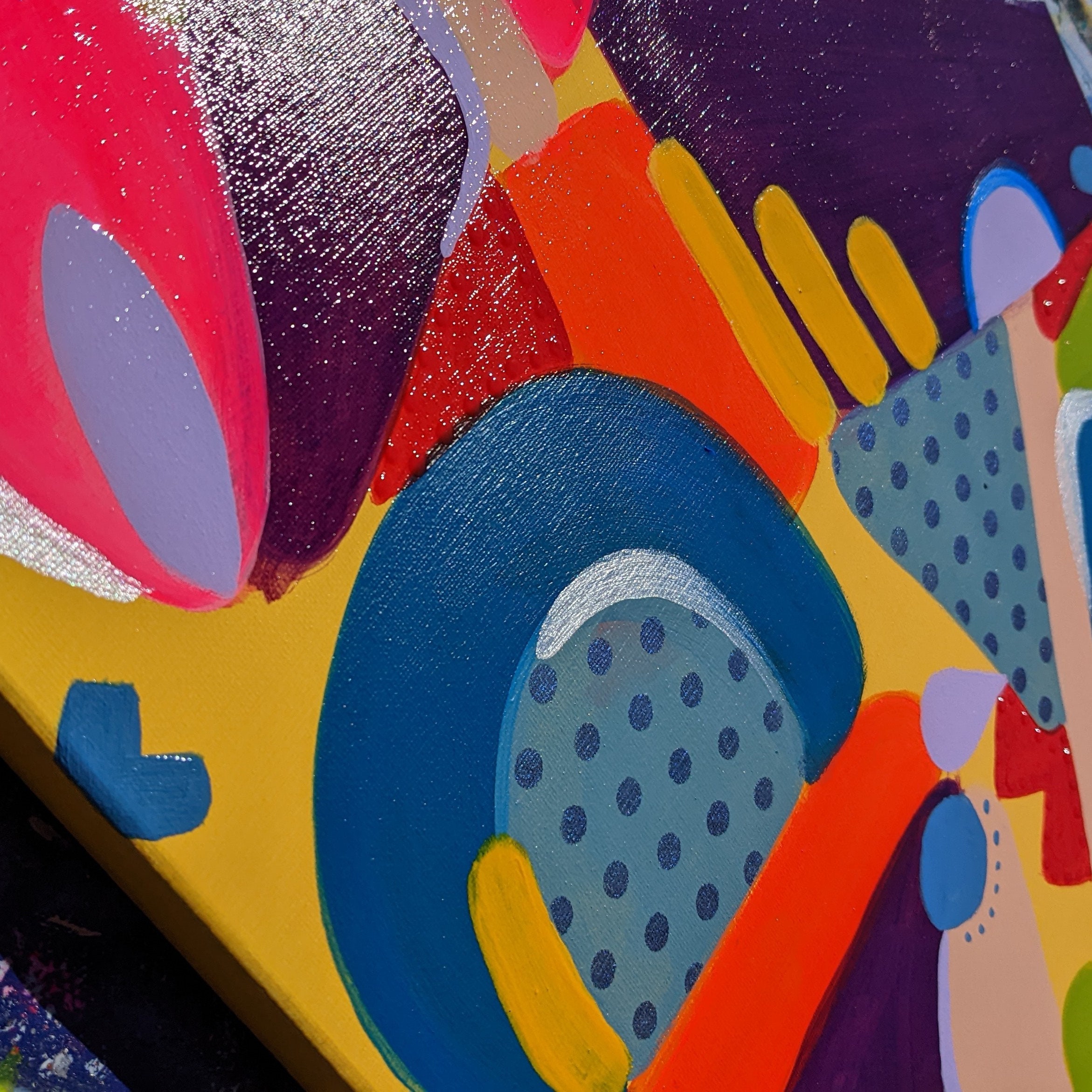 LILA Tableau Personnalisé Fait Main Art Abstrait - Etsy