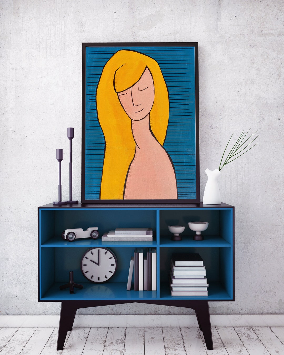 NONA - Acrylic Painting on Canvas, Unique Handmade Work of Art, Modern ...