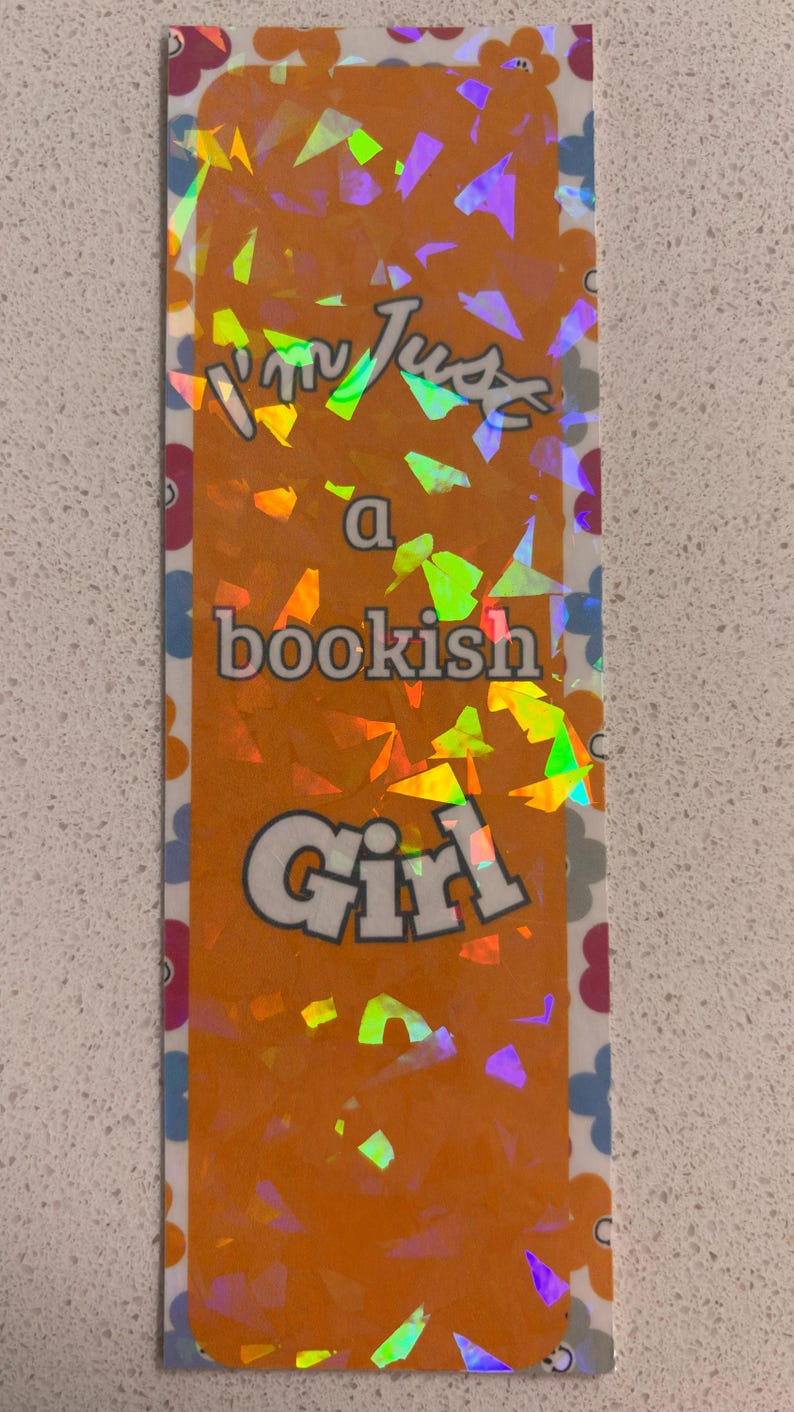 Personalized Holographic Bookmark - Custom Floral Book Mark - Handmade ...