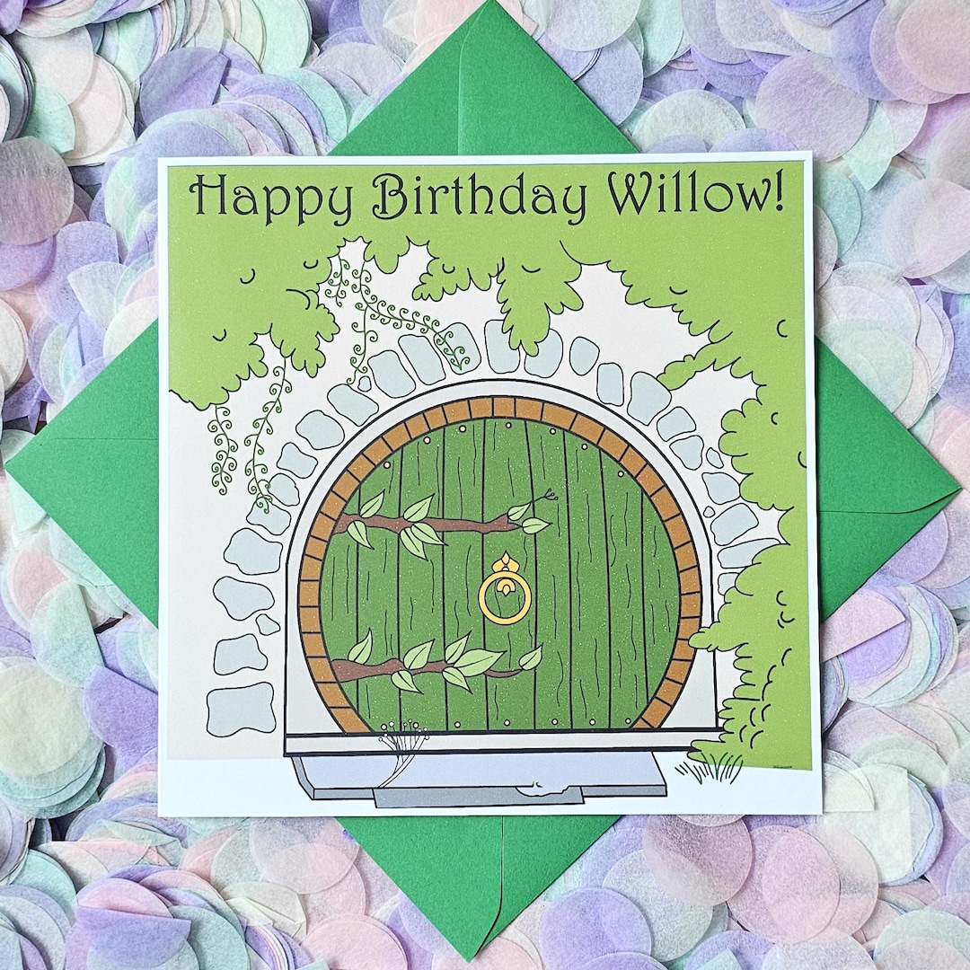 Hand Illustrated, Personalised, Fun, Lord of the Rings, Hobbit Birthday ...
