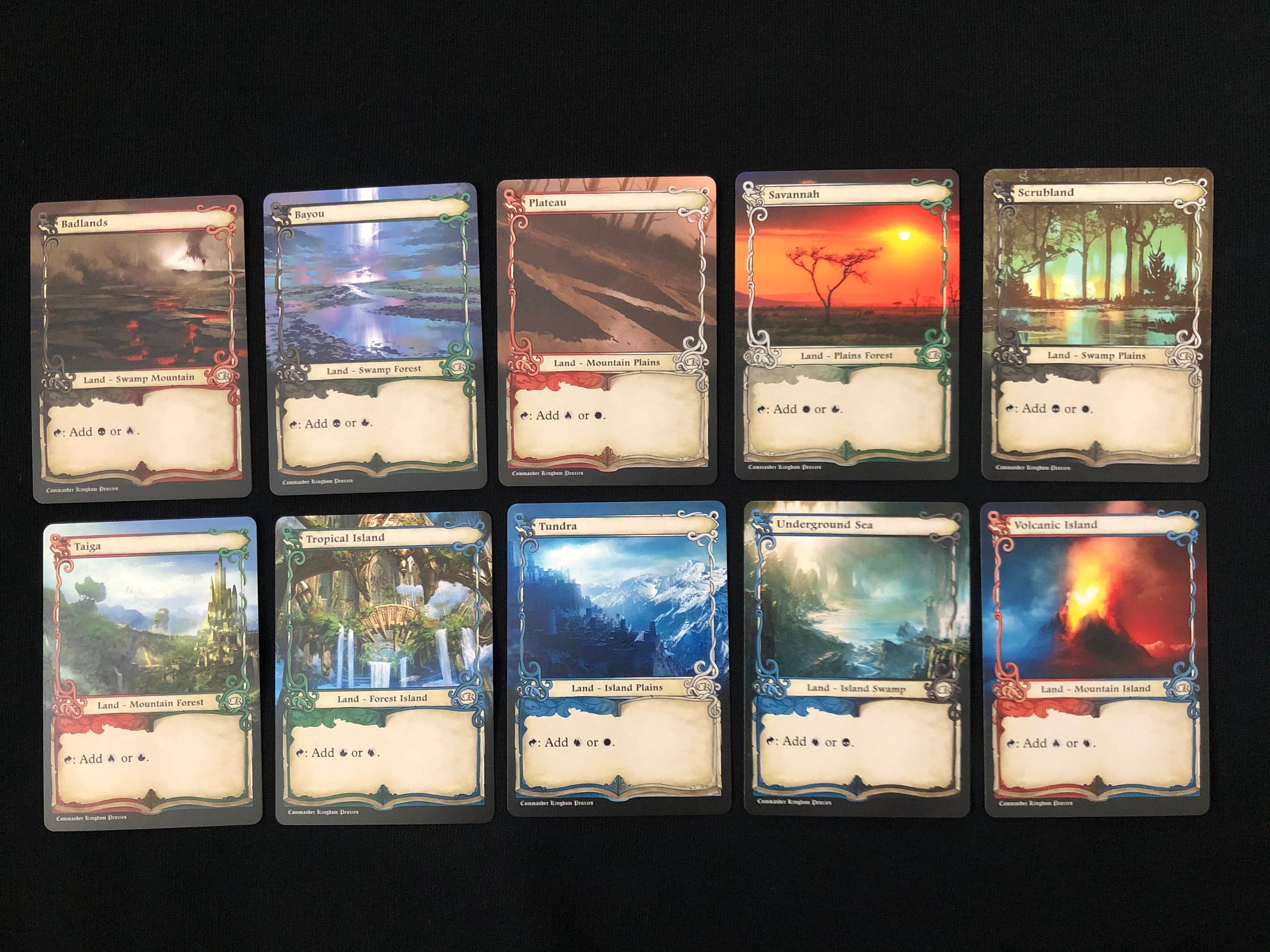 Dual Lands set of 10 Custom mtg Adventure style | Etsy