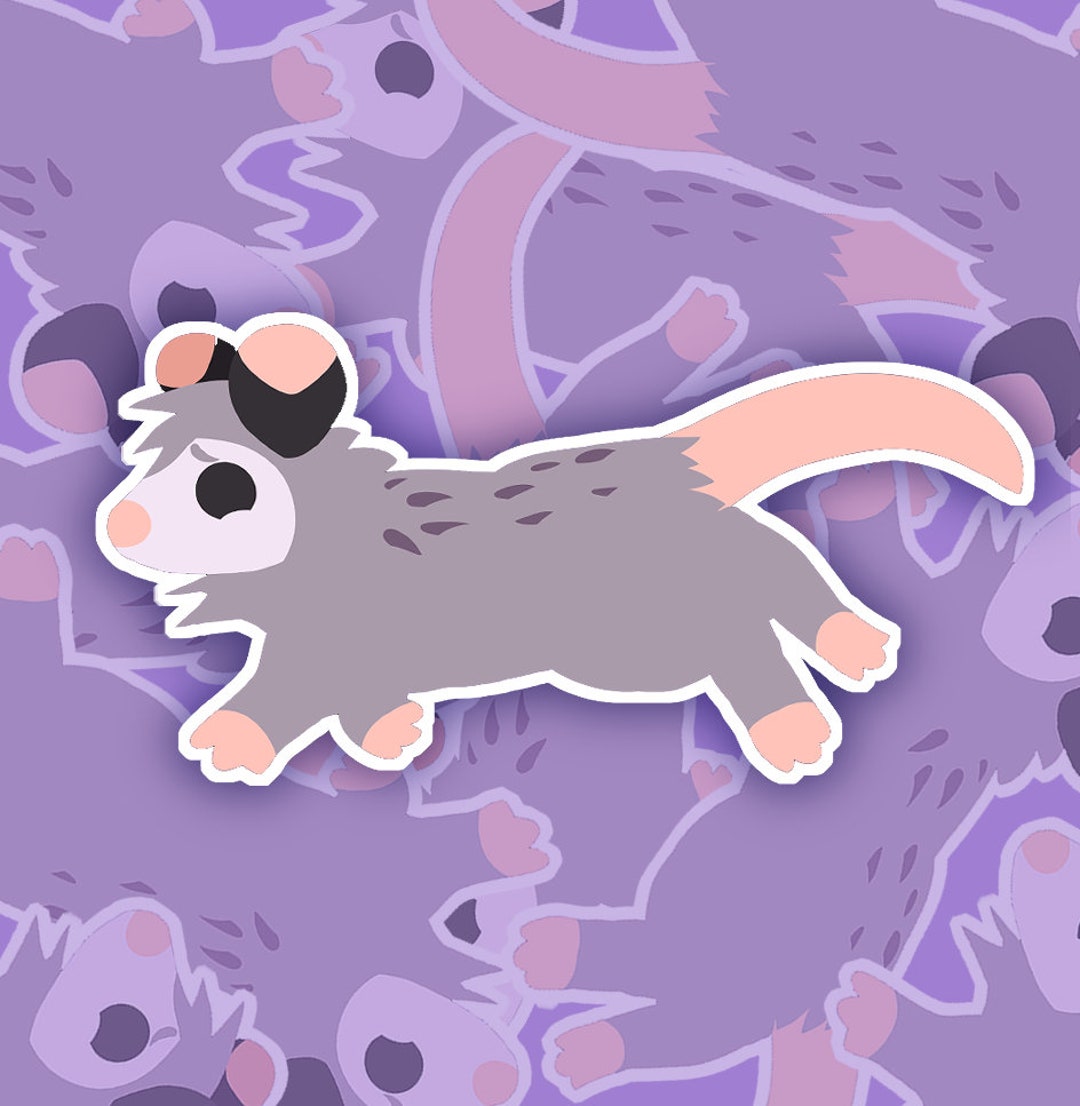 Running Opossum Sticker - Etsy